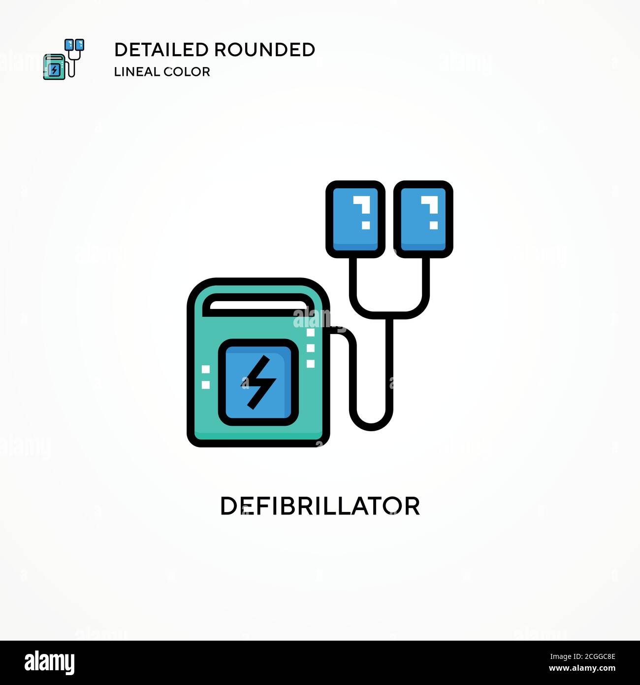 Defibrillator vector icon. Modern vector illustration concepts. Easy to ...