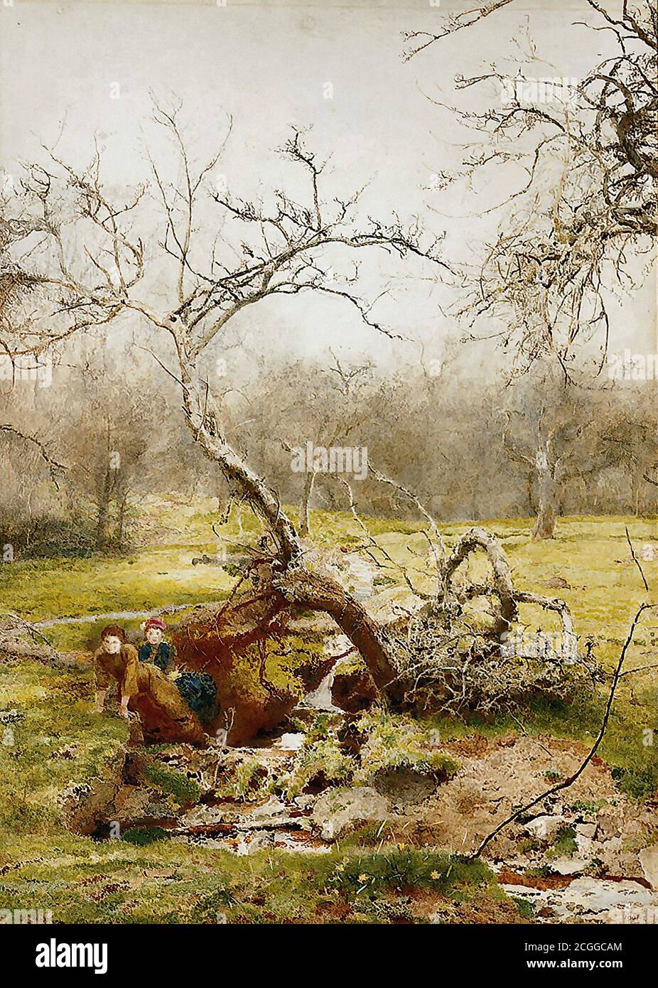 North John William - the Wood-Reeve's Daughters - British School - 19th ...