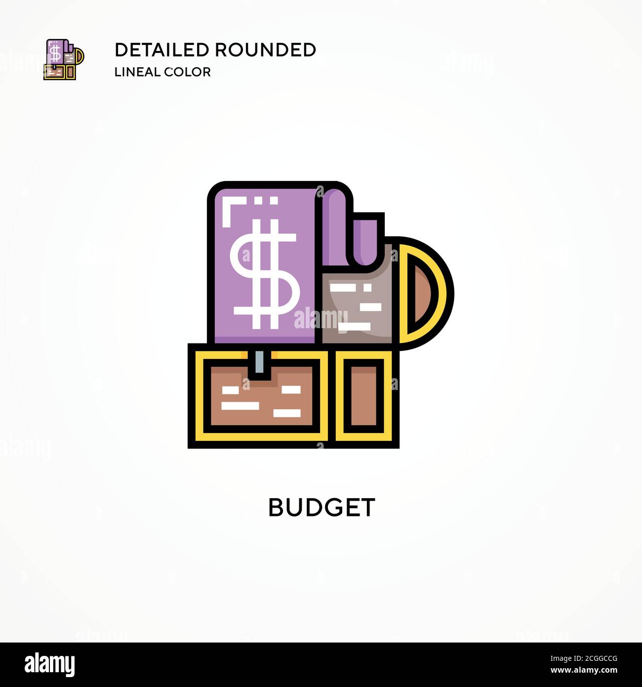 Budget vector icon. Modern vector illustration concepts. Easy to edit ...