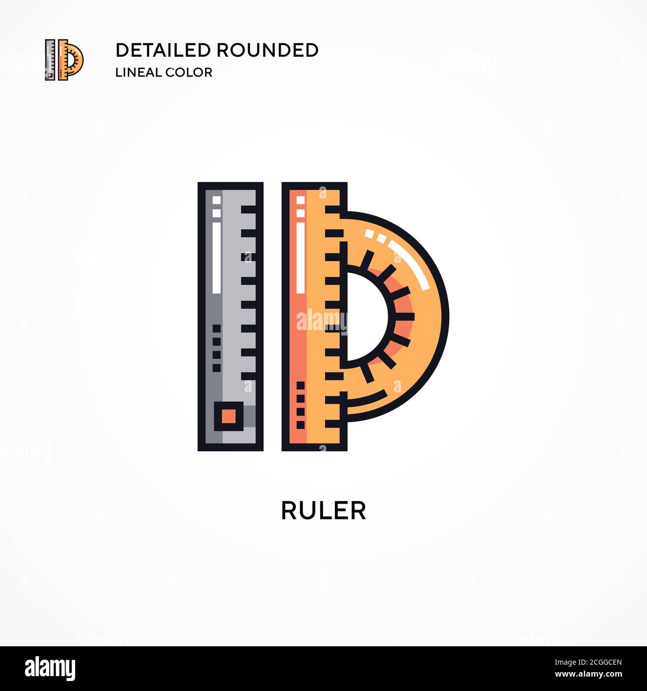 Ruler vector icon. Modern vector illustration concepts. Easy to edit ...