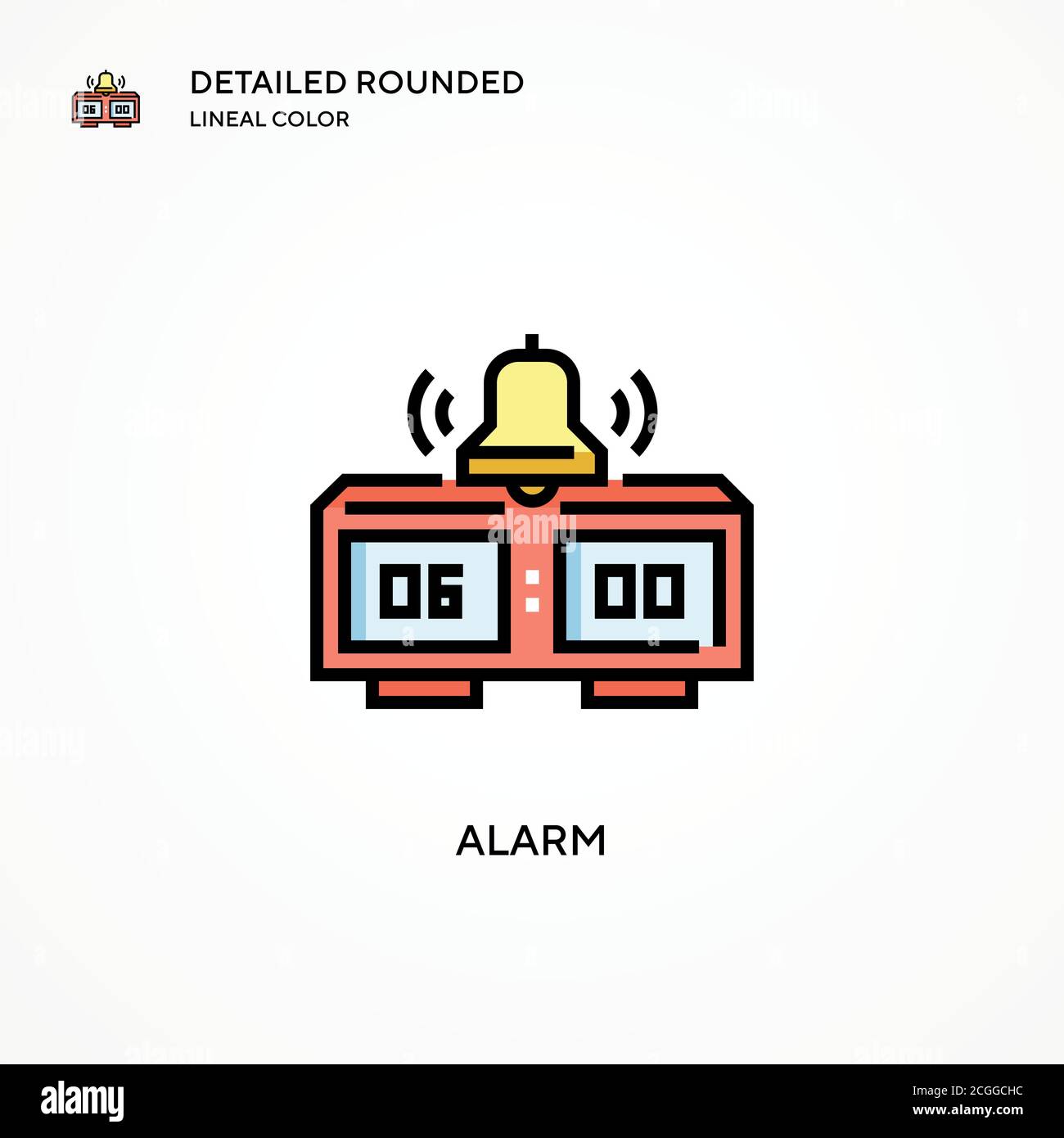 Alarm vector icon. Modern vector illustration concepts. Easy to edit ...