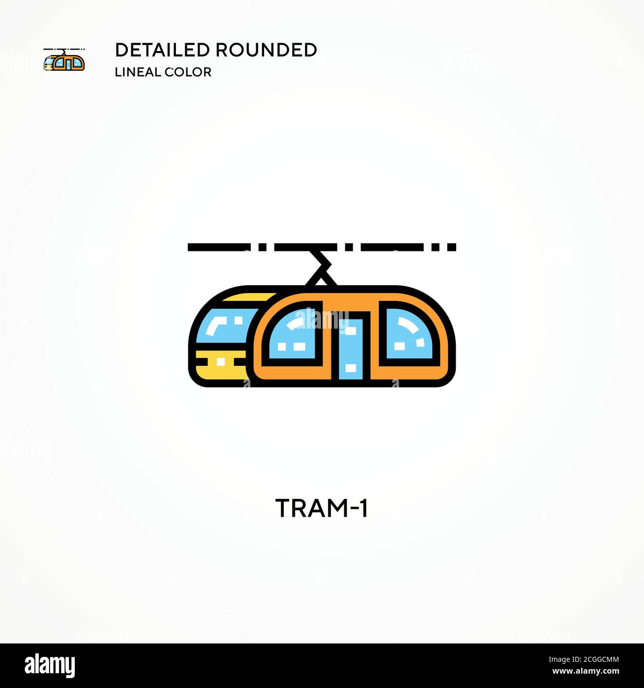 Tram-1 vector icon. Modern vector illustration concepts. Easy to edit ...