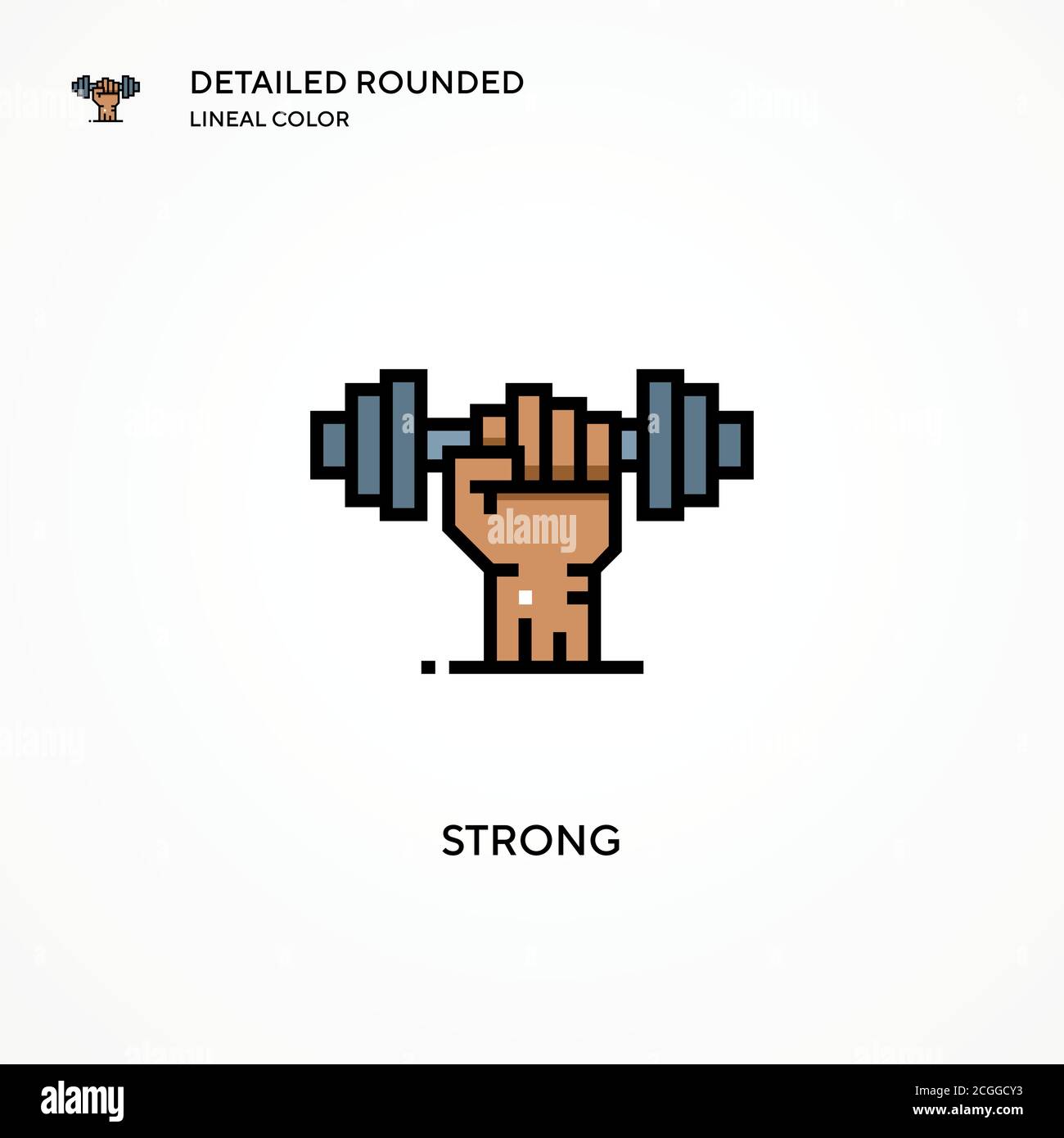 Strong vector icon. Modern vector illustration concepts. Easy to edit ...