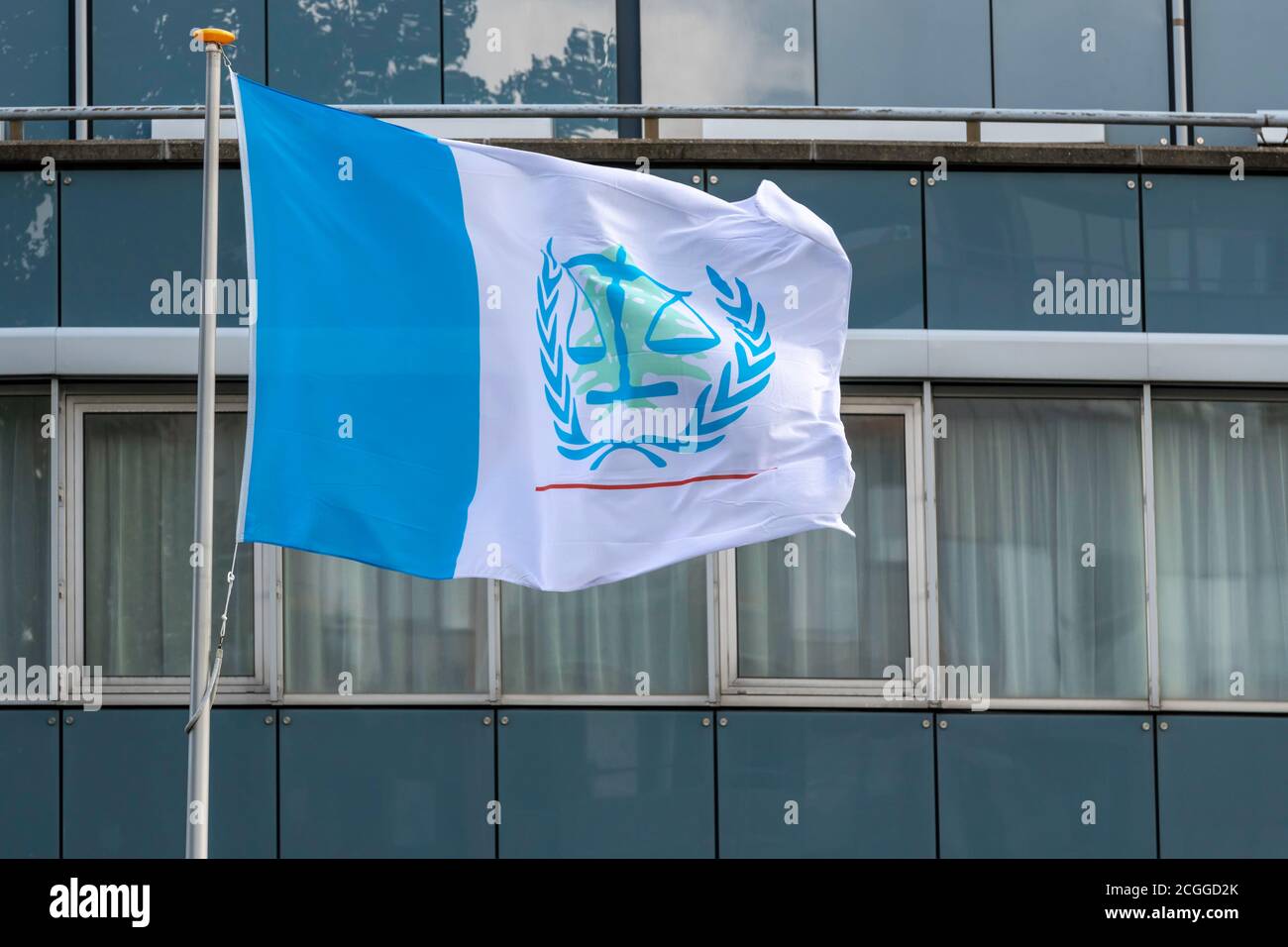 LEIDSCHENDAM, 18 August 2020 - Flag of the Special Tribunal for Lebanon ...