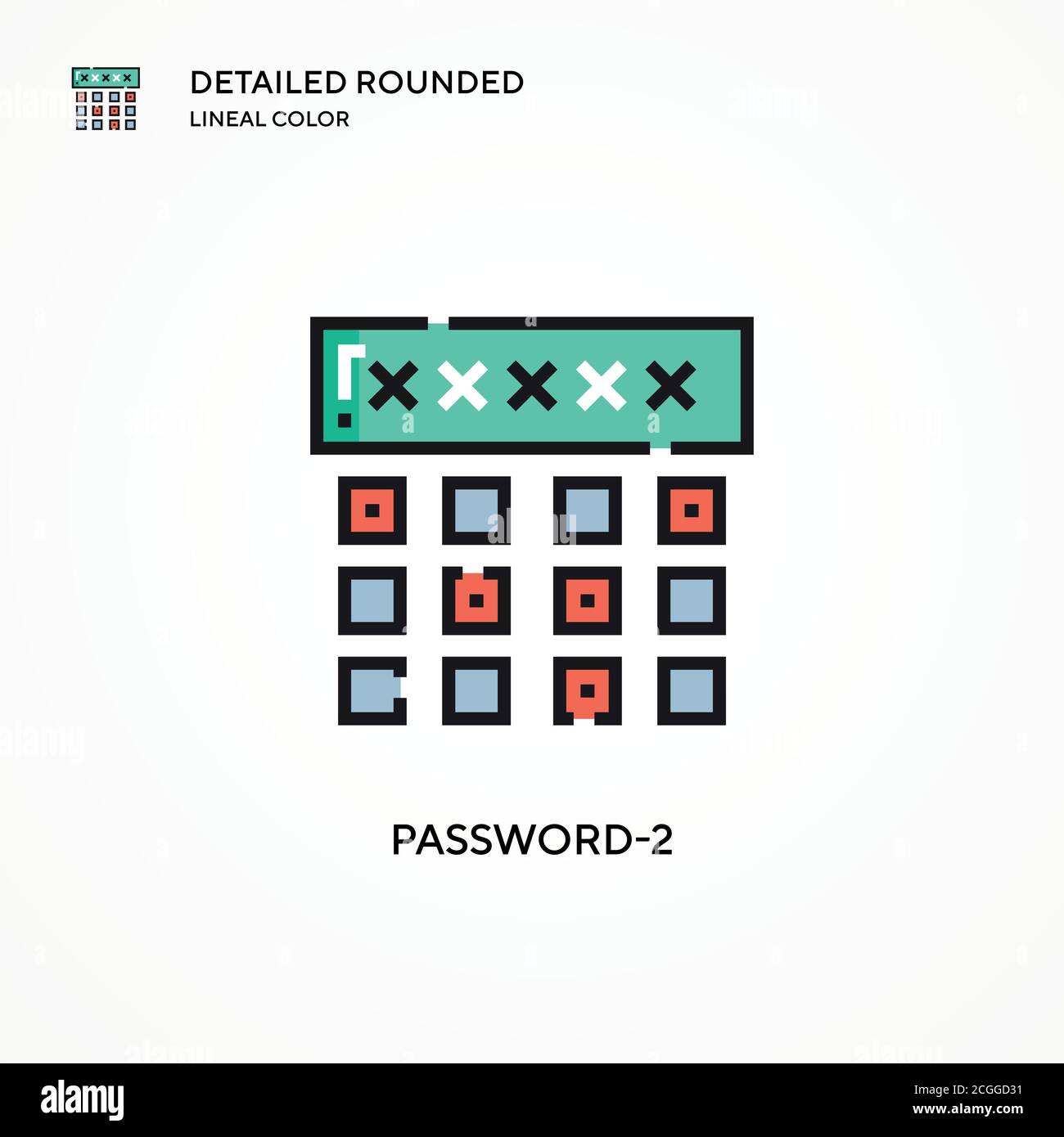 Password-2 vector icon. Modern vector illustration concepts. Easy to ...
