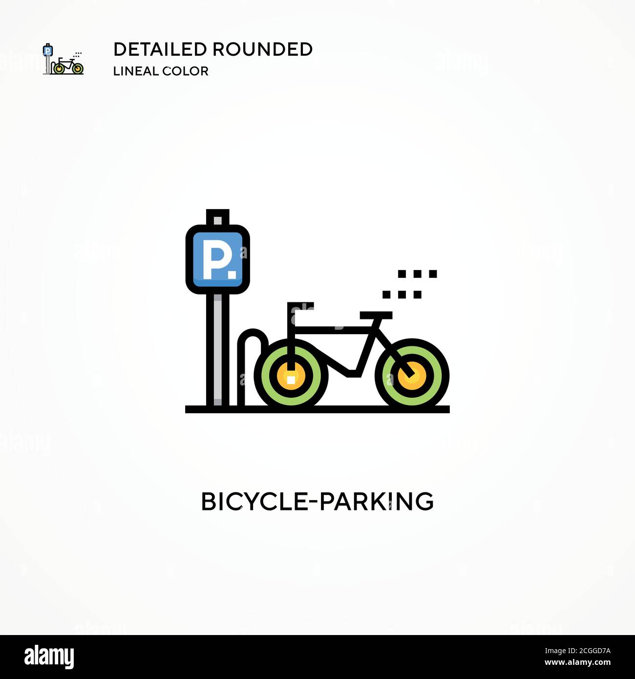 Bicycle-parking vector icon. Modern vector illustration concepts. Easy ...