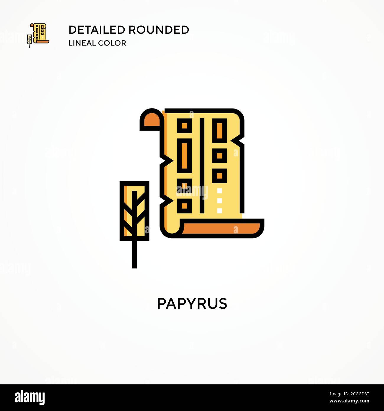 Papyrus vector icon. Modern vector illustration concepts. Easy to edit ...