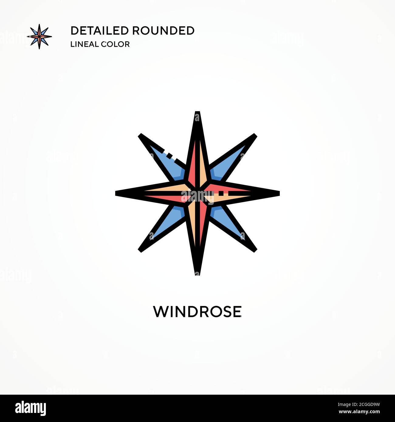 Windrose vector icon. Modern vector illustration concepts. Easy to edit ...