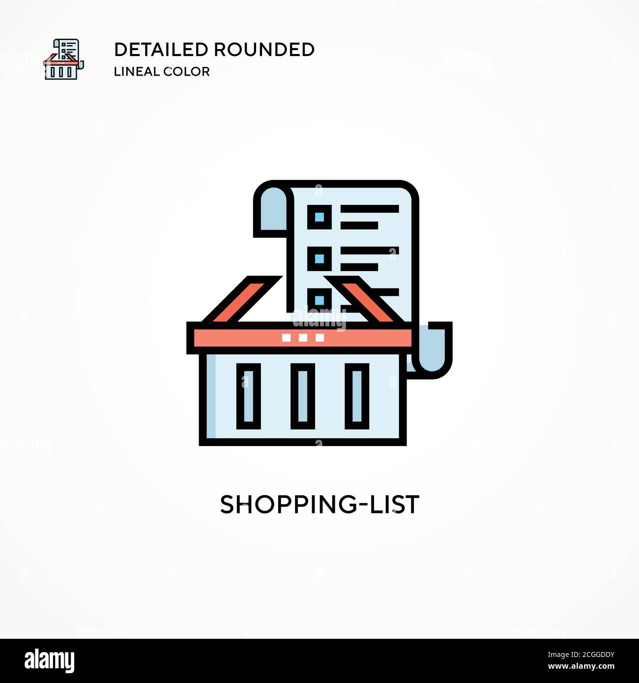Shopping-list vector icon. Modern vector illustration concepts. Easy to ...