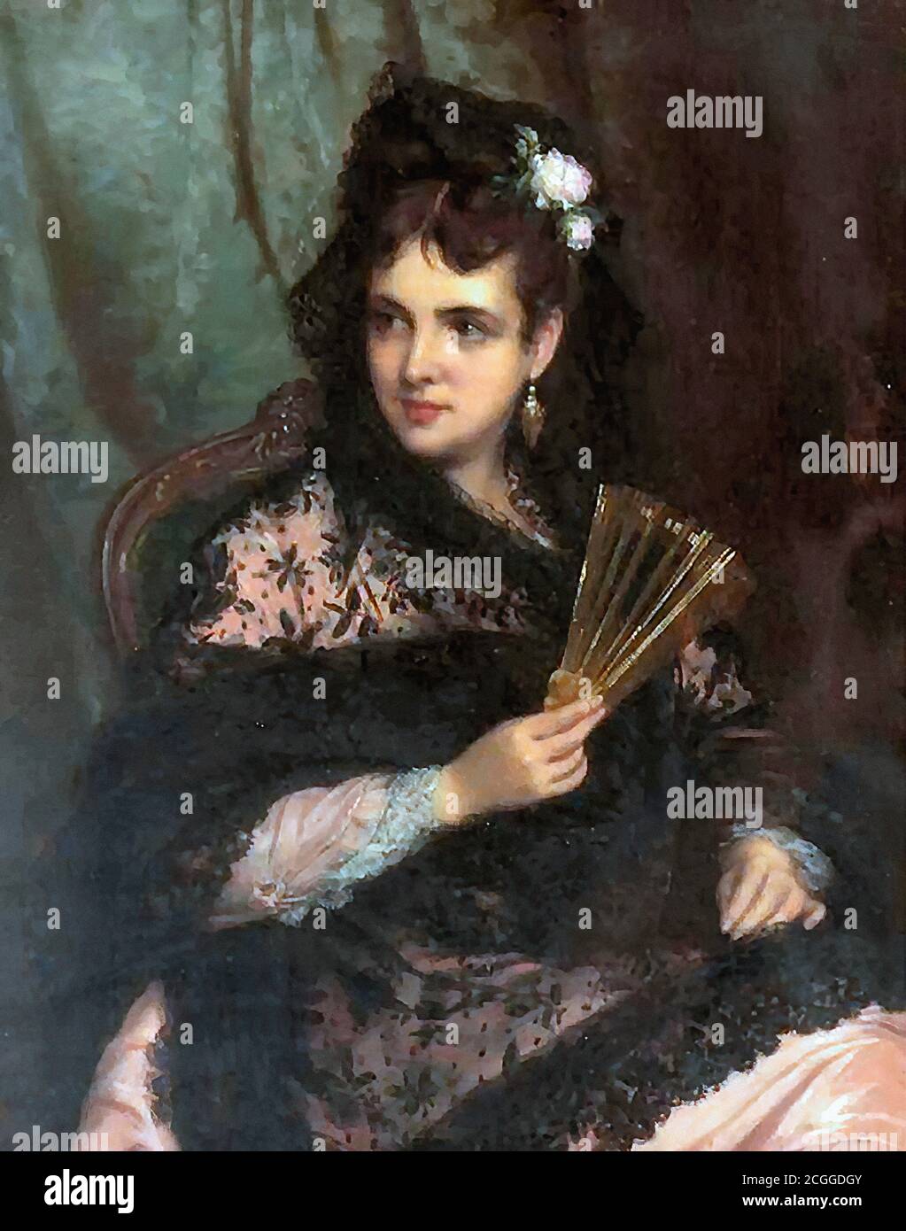 Oliver William - a Spanish Beauty - British School - 19th Century Stock ...