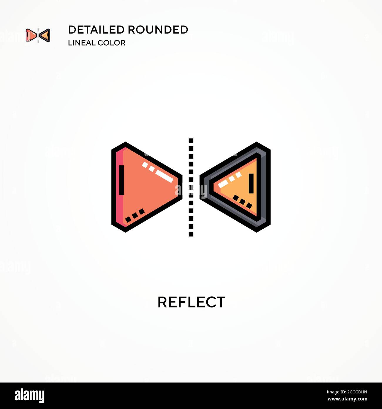 Reflect vector icon. Modern vector illustration concepts. Easy to edit ...