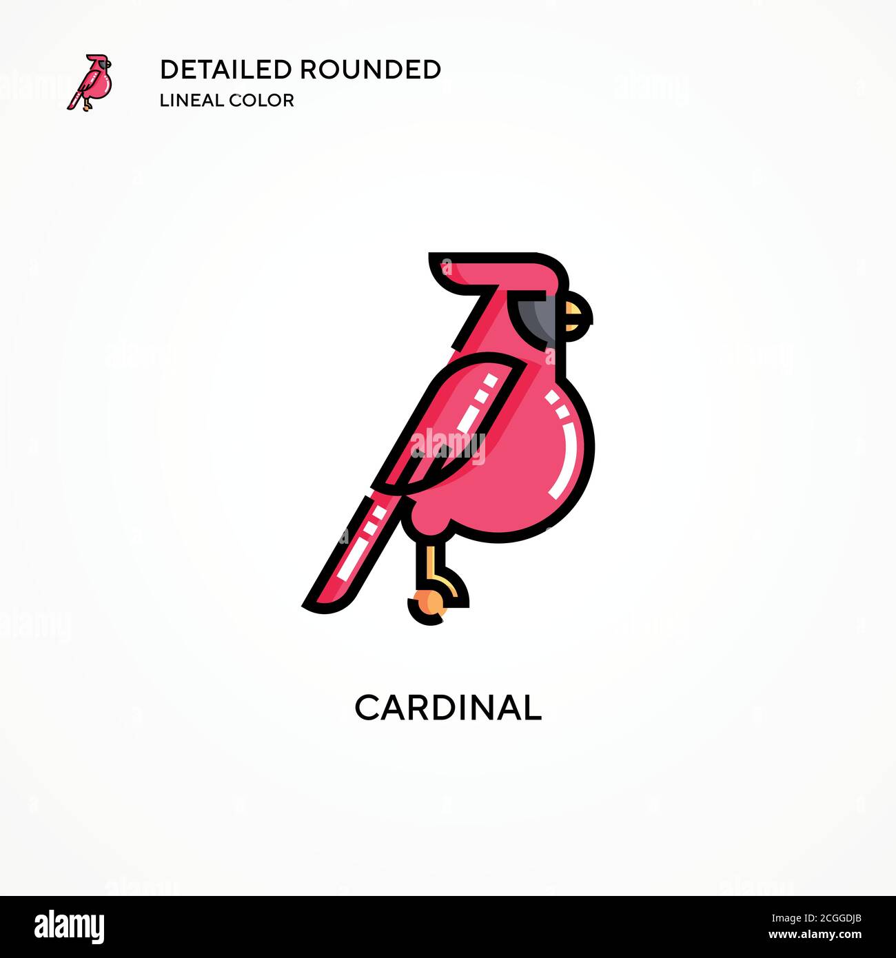 Cardinal bird logo vector vectors hi-res stock photography and images ...
