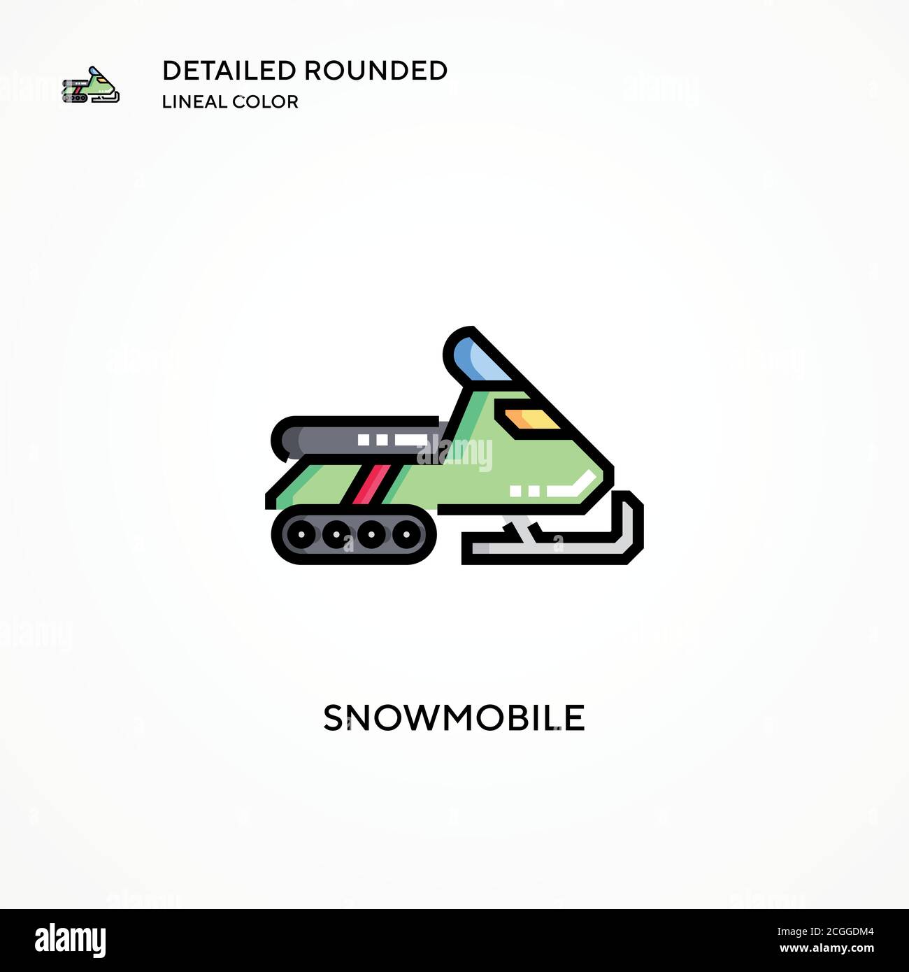 Snowmobile vector icon. Modern vector illustration concepts. Easy to ...