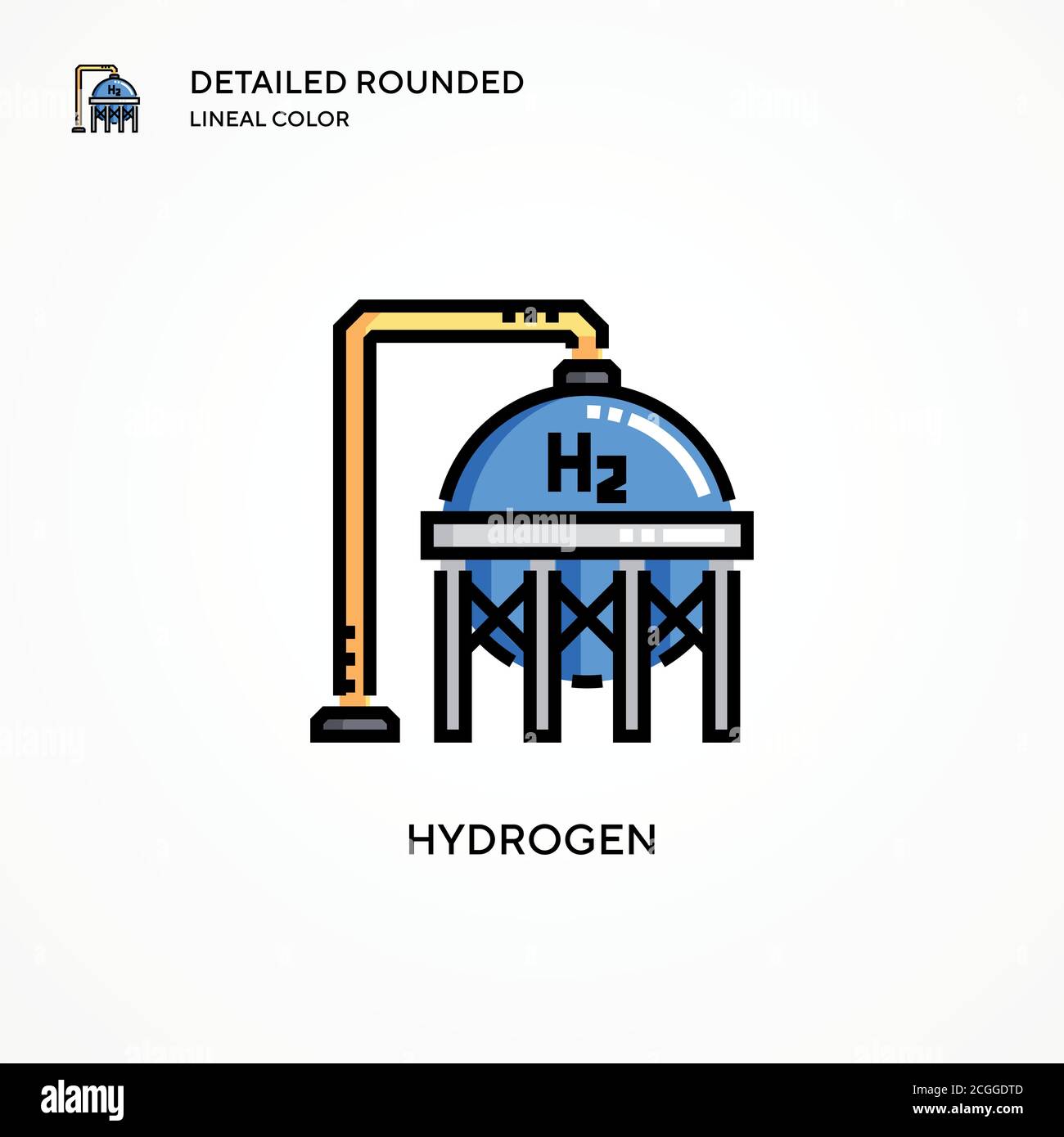 Hydrogen vector icon. Modern vector illustration concepts. Easy to edit ...