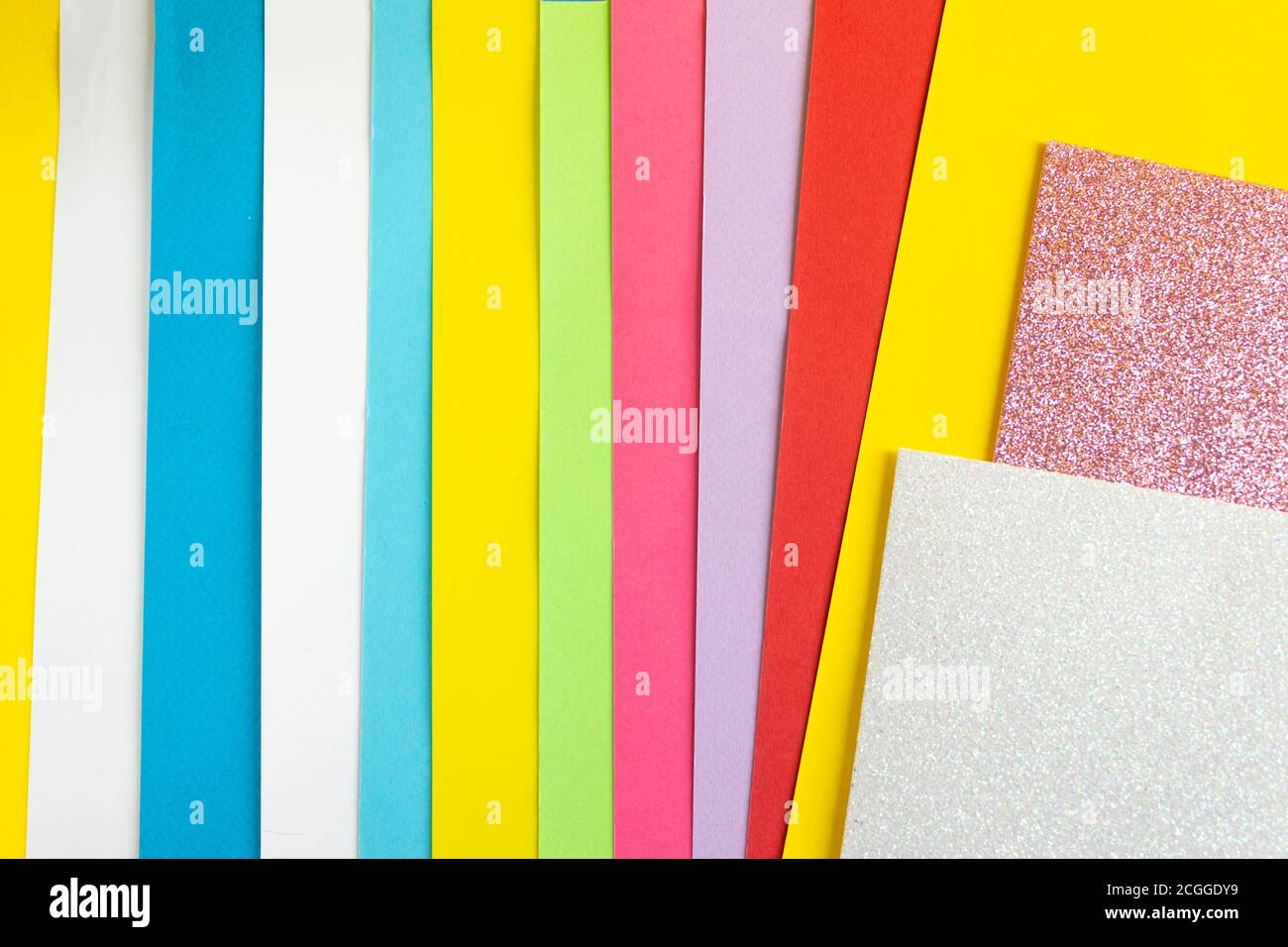 Set of color cardboard for creative idea Stock Photo - Alamy