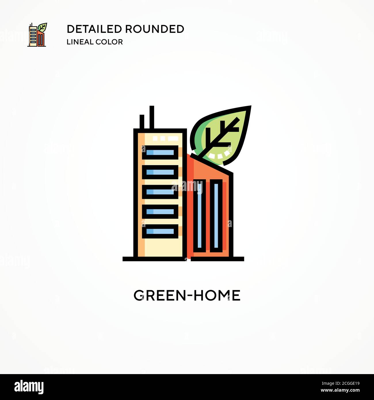 Green-home vector icon. Modern vector illustration concepts. Easy to ...