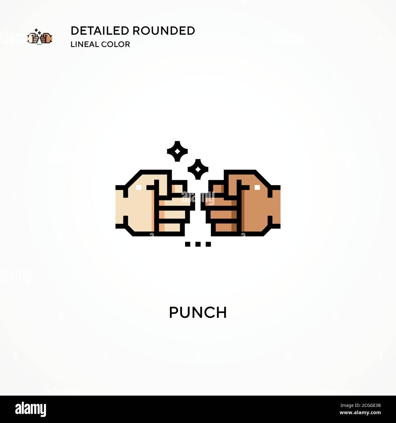 Punch vector icon. Modern vector illustration concepts. Easy to edit ...