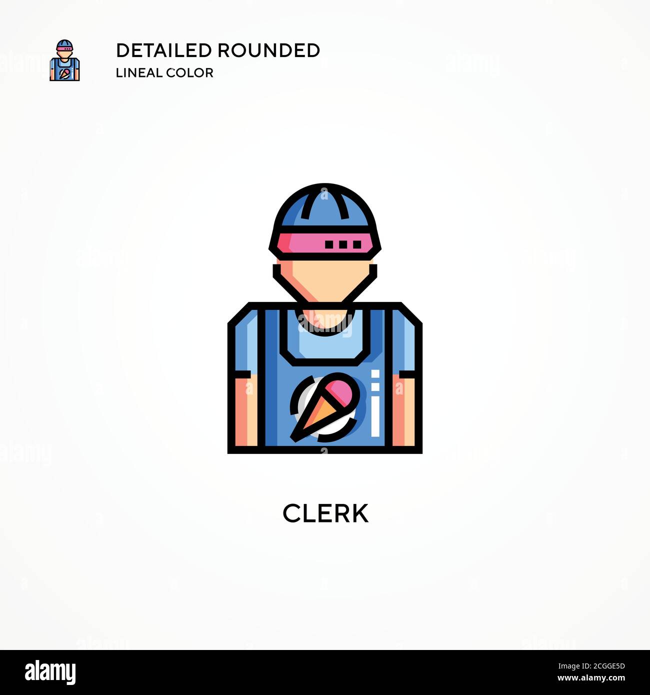 Clerk vector icon. Modern vector illustration concepts. Easy to edit ...