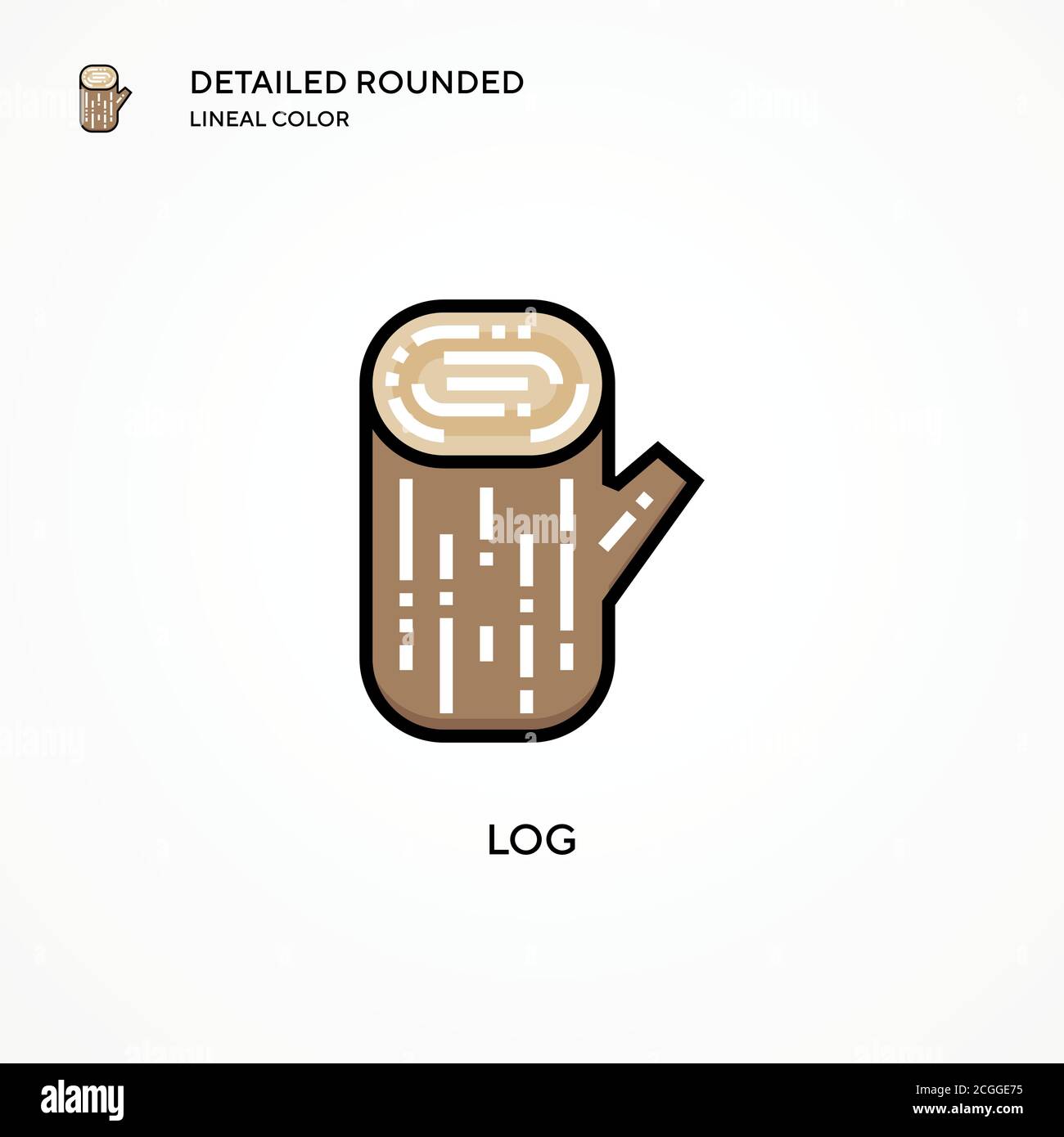 Log vector icon. Modern vector illustration concepts. Easy to edit and ...