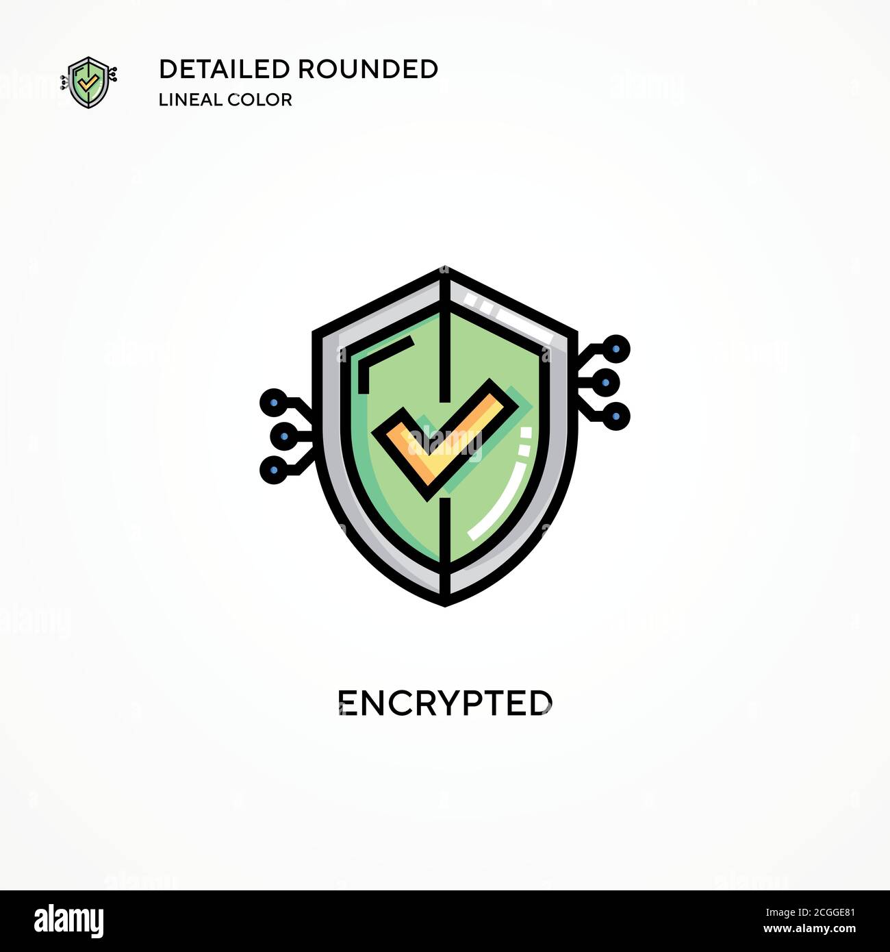 Encrypted vector icon. Modern vector illustration concepts. Easy to ...