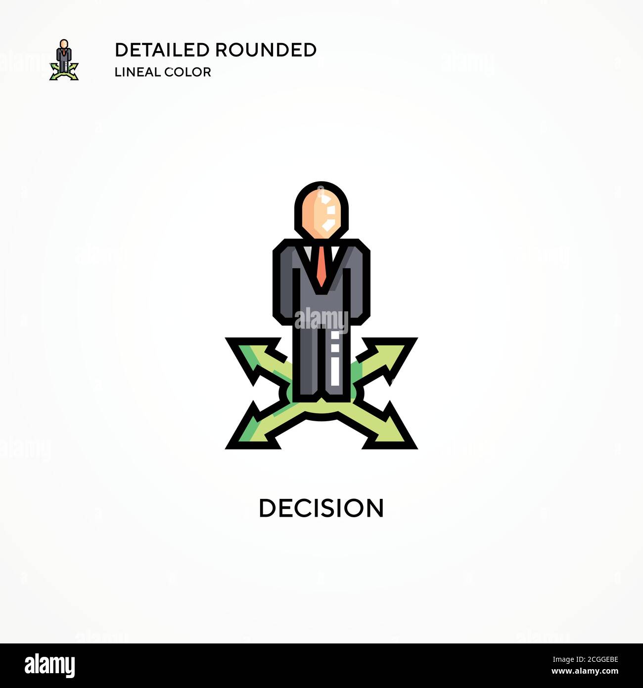 Decision vector icon. Modern vector illustration concepts. Easy to edit ...