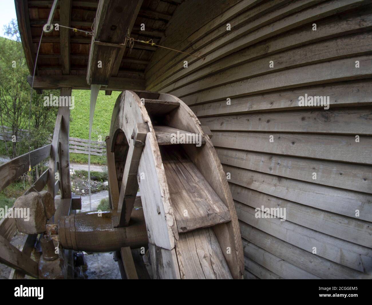 water mill valley in dolomites mountains italy Longiaru badia valley ...