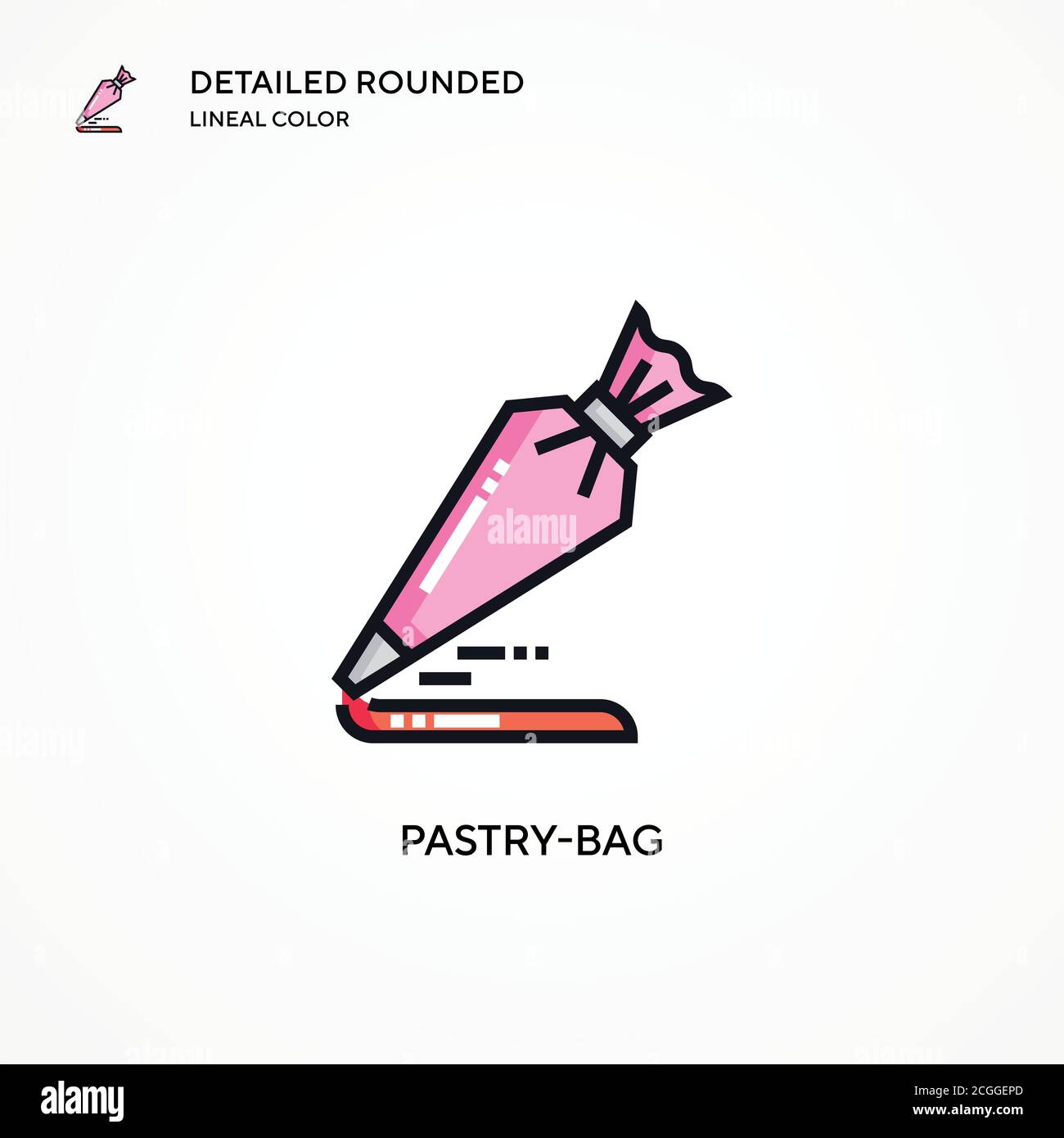 Pastry-bag vector icon. Modern vector illustration concepts. Easy to ...