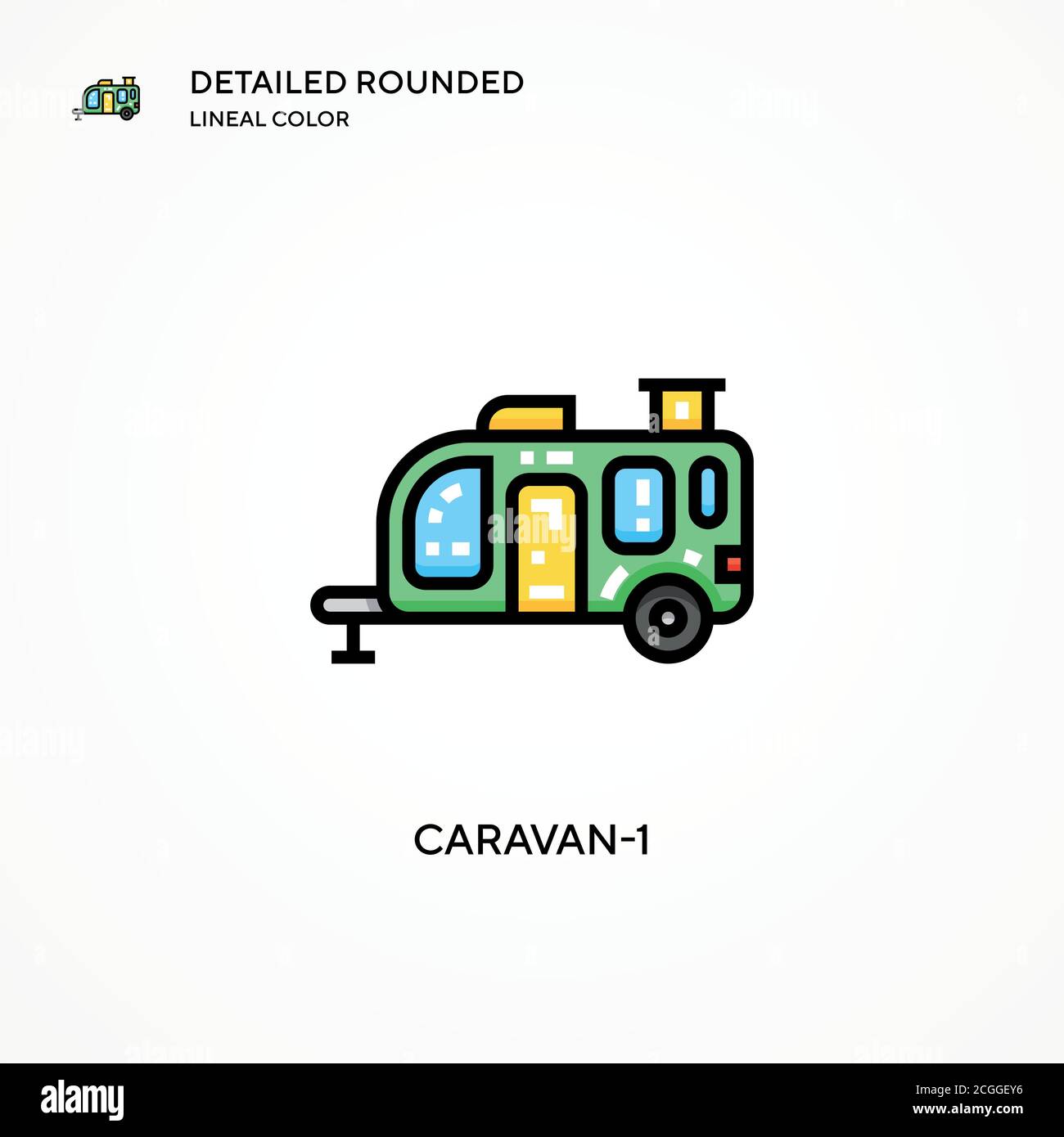 Caravan-1 vector icon. Modern vector illustration concepts. Easy to ...