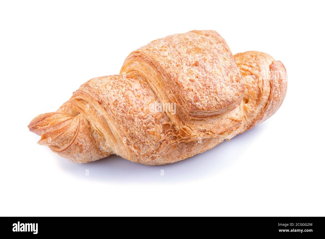one croissant isolated on white background. closeup Stock Photo - Alamy