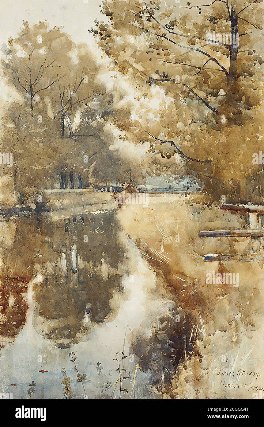 Paterson James - an Autumn River Landscape - British School - 19th ...
