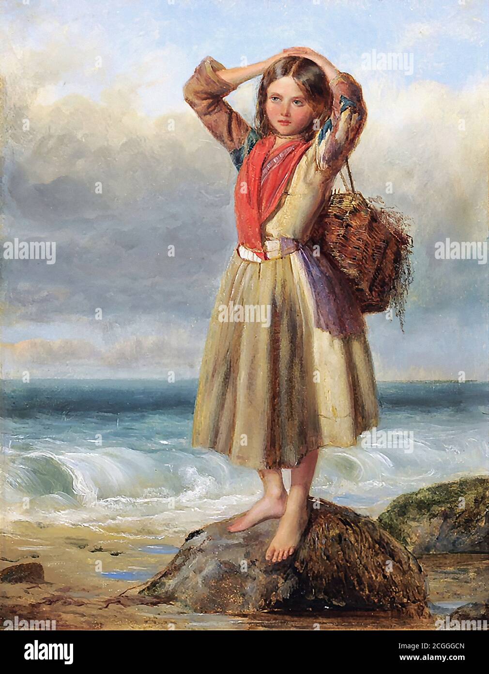 Pelham Thomas Kent - the Mussel Gatherer - British School - 19th ...