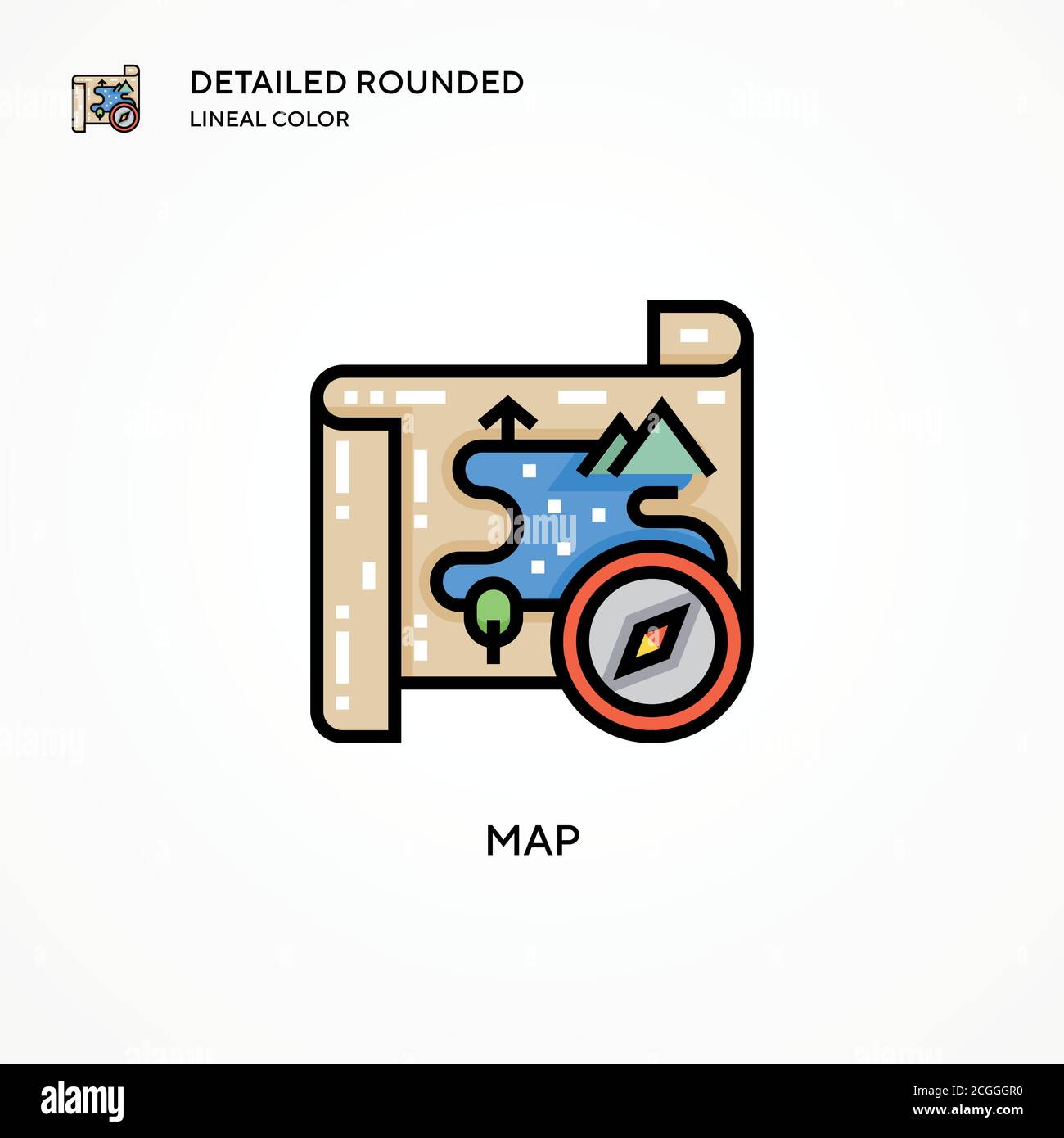 Map vector icon. Modern vector illustration concepts. Easy to edit and ...