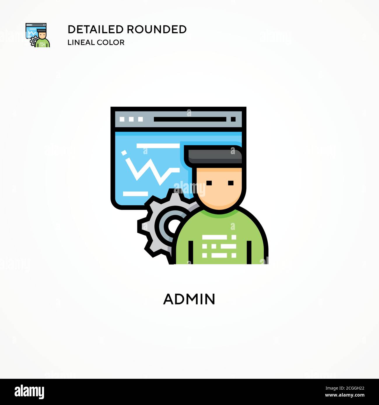 Admin vector icon. Modern vector illustration concepts. Easy to edit ...