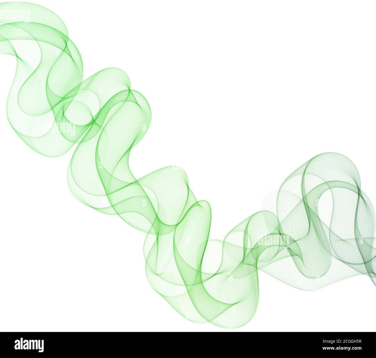 Green wavy smooth lines. Vector abstract background. Wave as a design ...