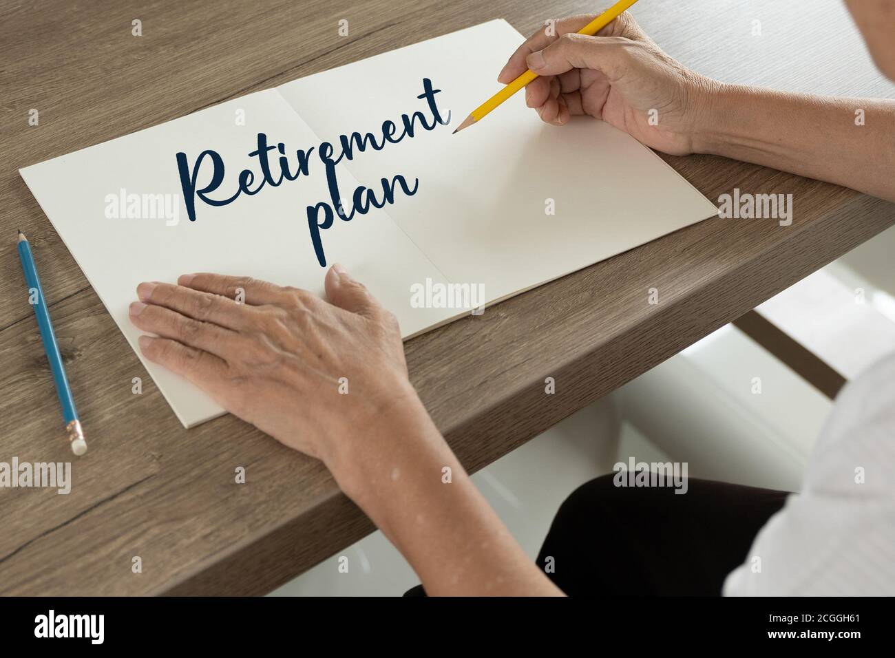 work and retire inscription with arrows Retirement time to retire ...
