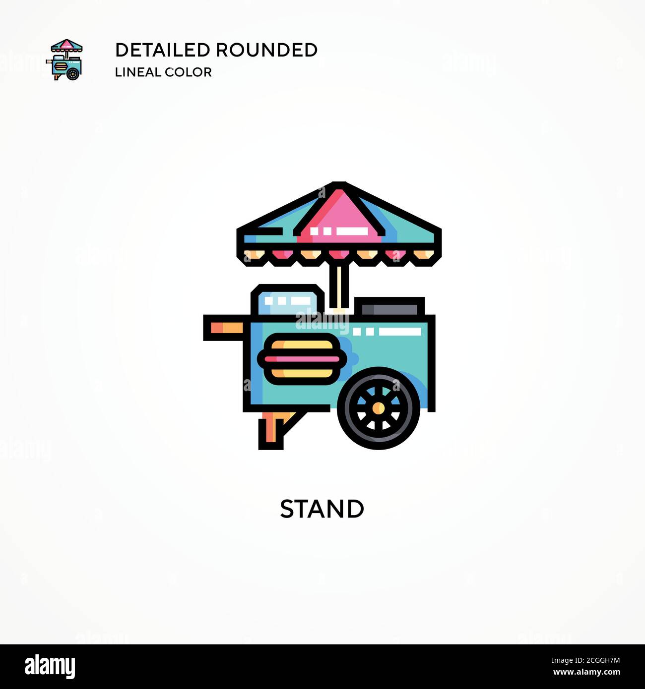Stand vector icon. Modern vector illustration concepts. Easy to edit ...