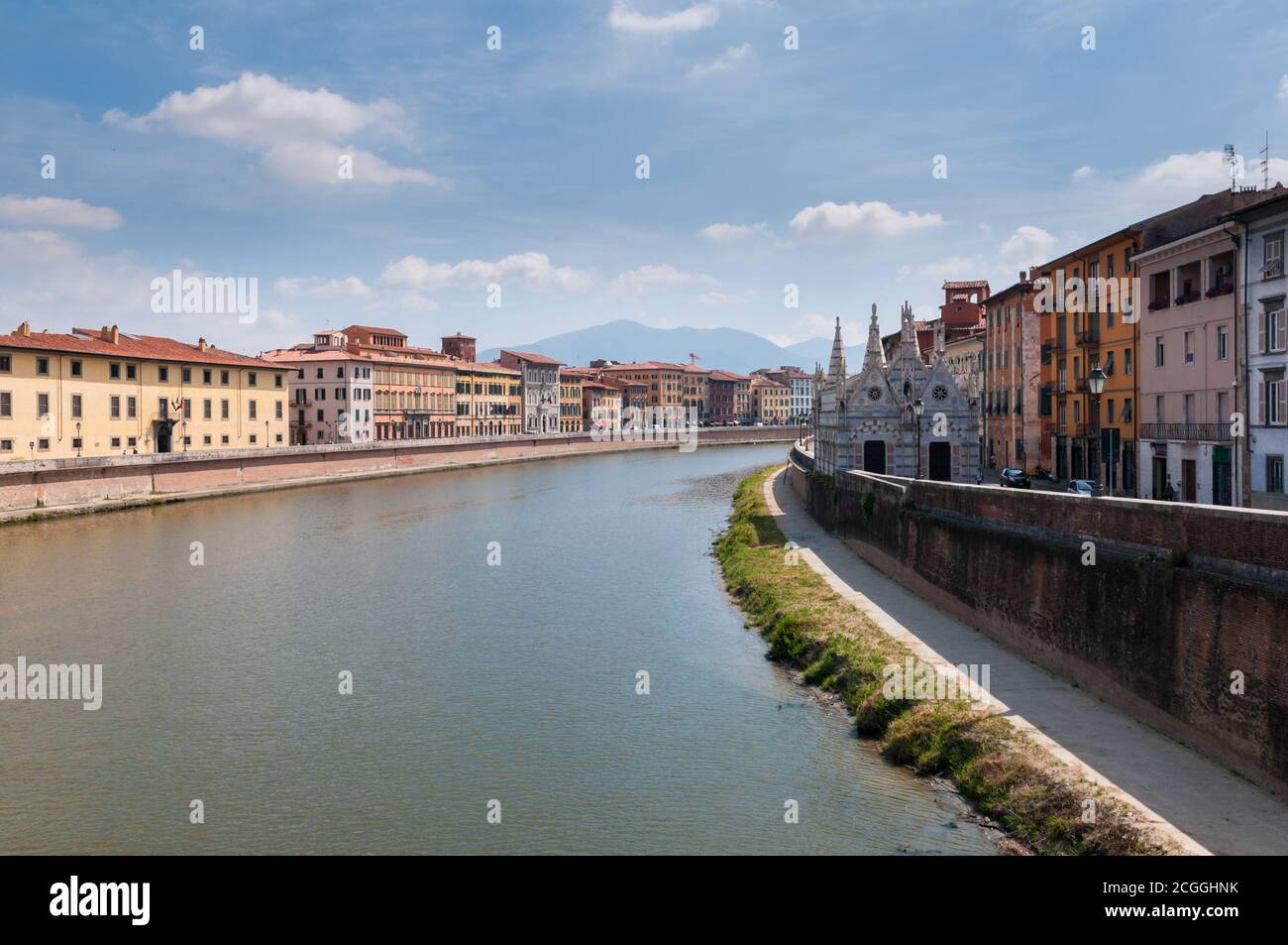 Pisa cityscape with Arno river Stock Photo - Alamy