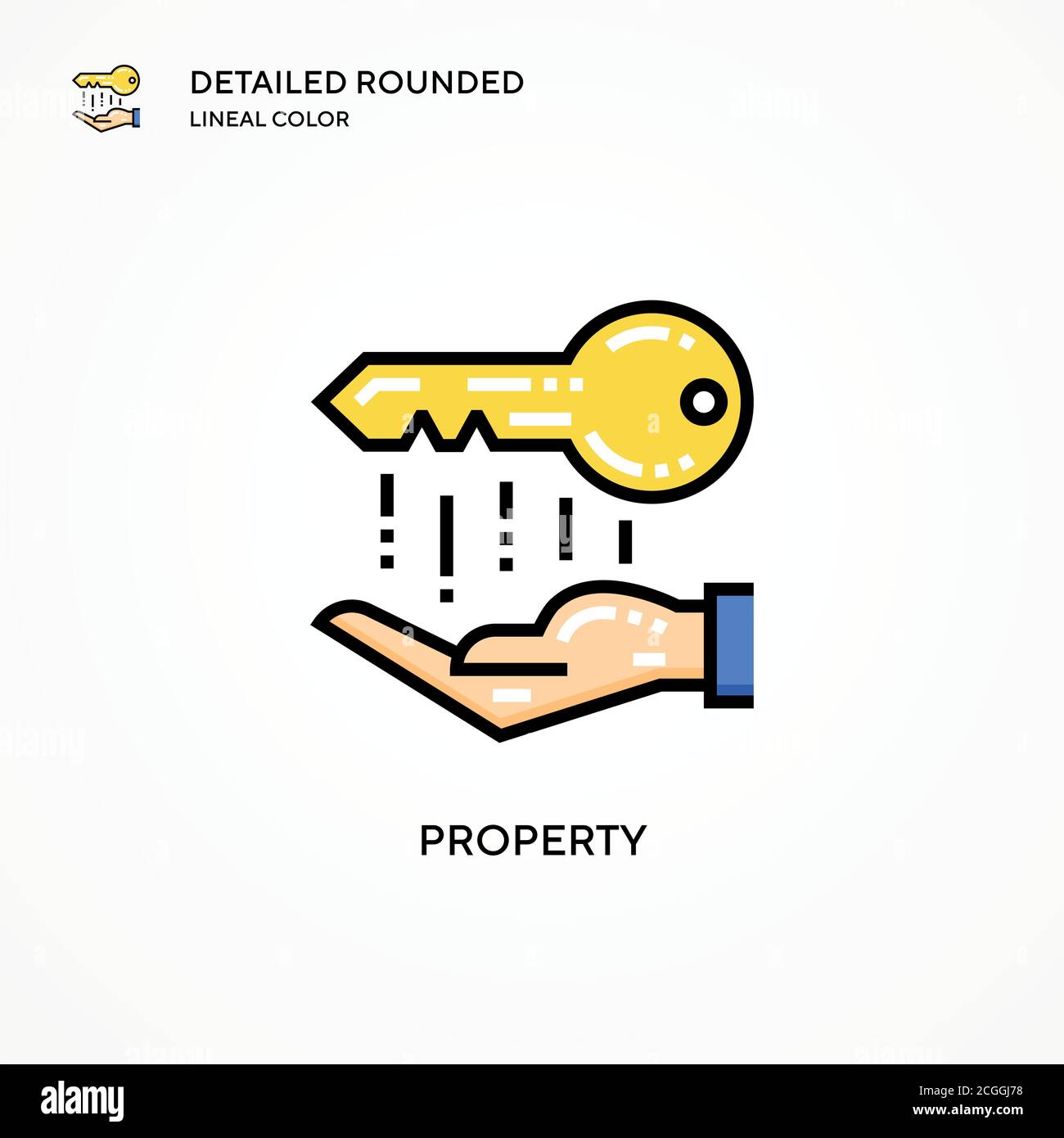 Property vector icon. Modern vector illustration concepts. Easy to edit ...