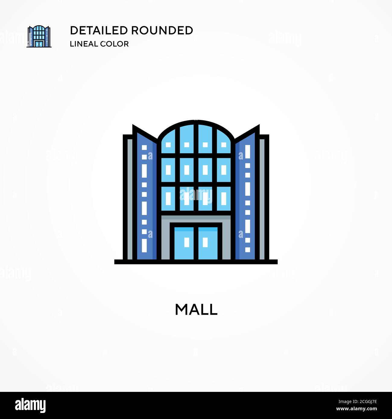 Mall vector icon. Modern vector illustration concepts. Easy to edit and ...