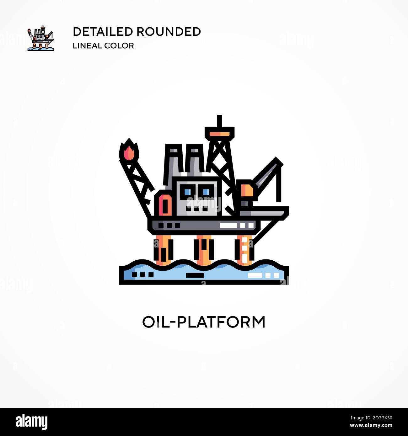 Oil-platform vector icon. Modern vector illustration concepts. Easy to ...