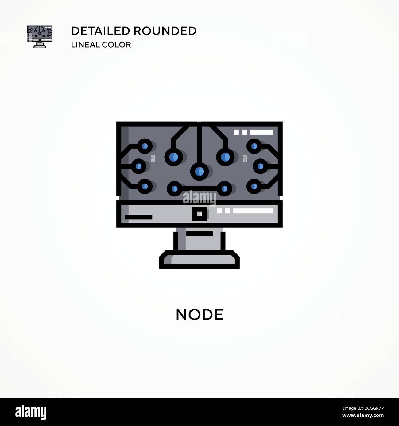 Node vector icon. Modern vector illustration concepts. Easy to edit and ...