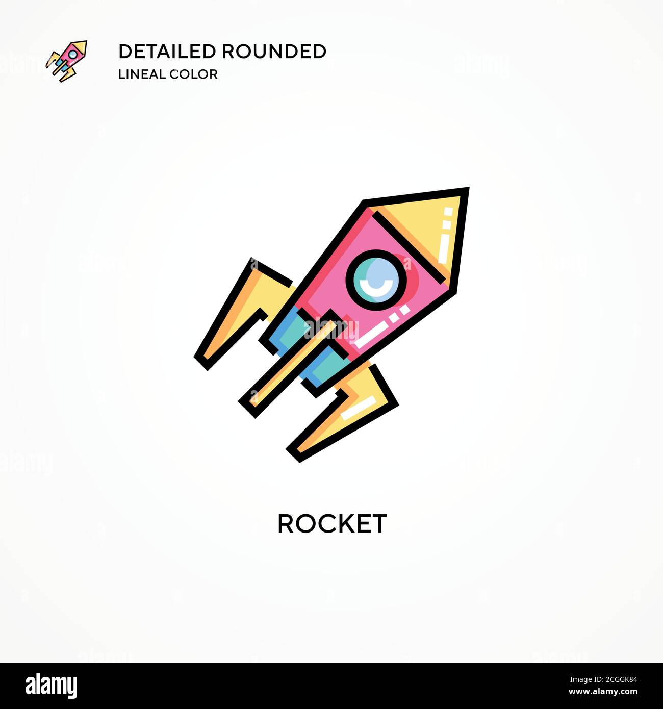 Rocket vector icon. Modern vector illustration concepts. Easy to edit ...