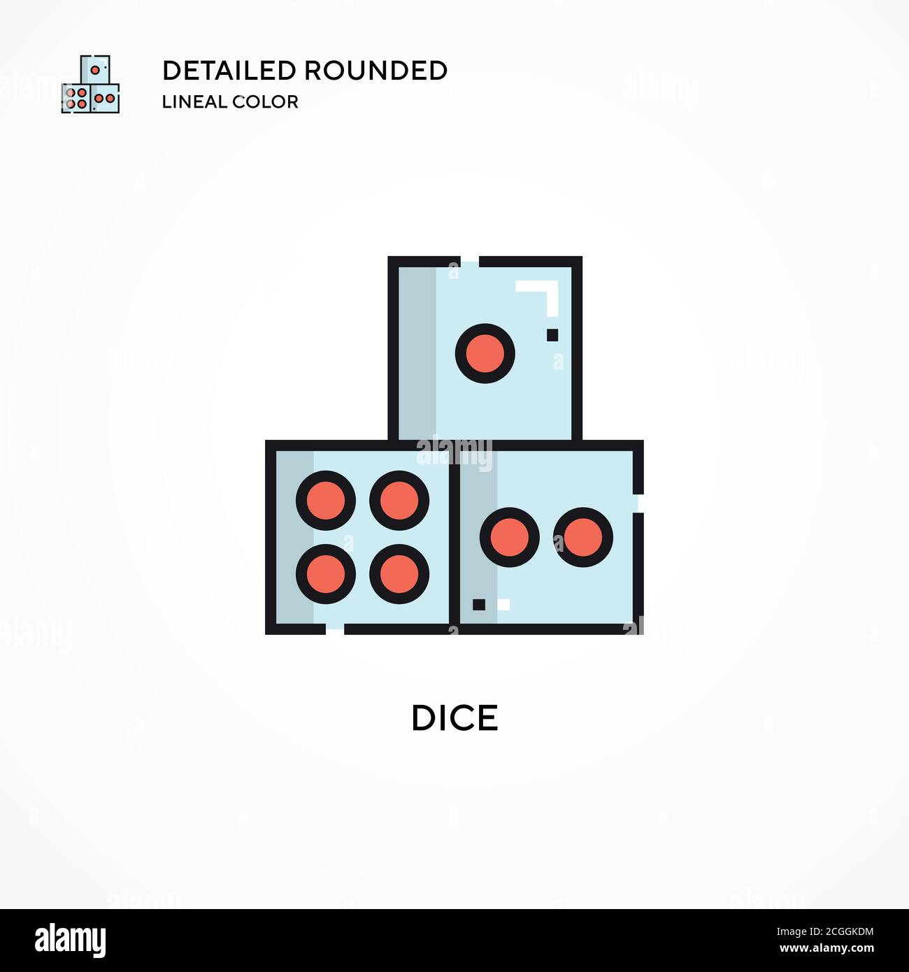 Dice vector icon. Modern vector illustration concepts. Easy to edit and ...