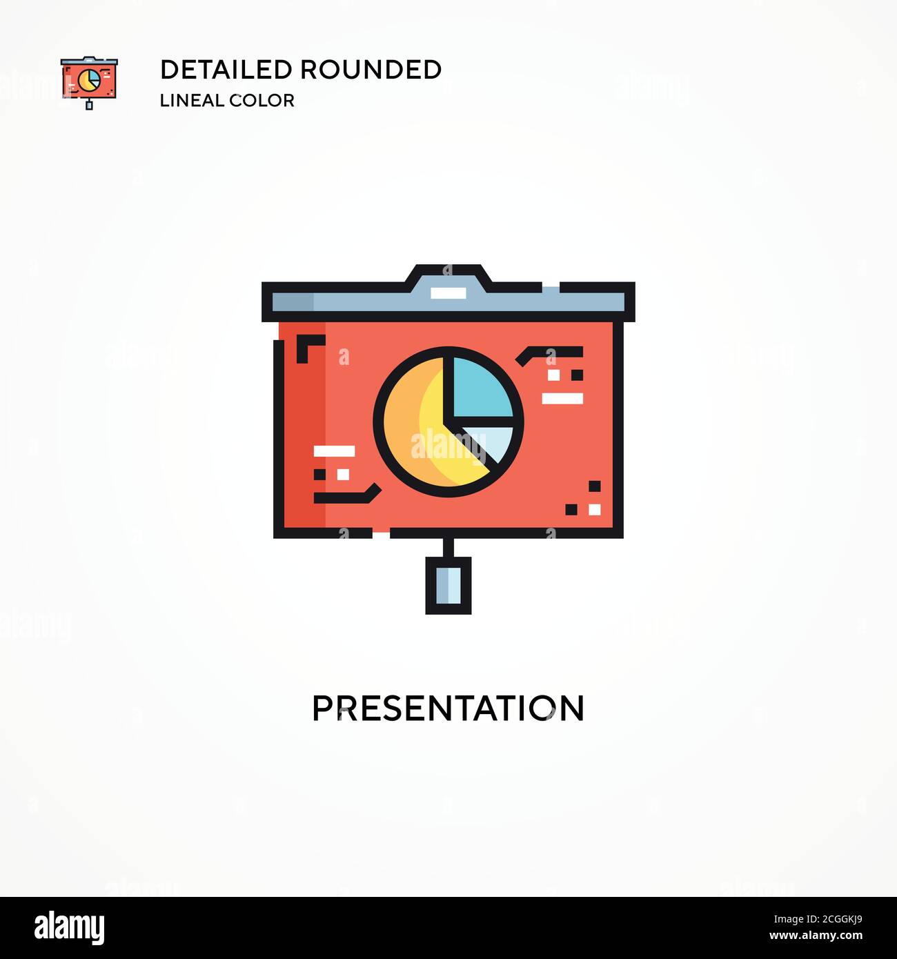 Presentation vector icon. Modern vector illustration concepts. Easy to ...