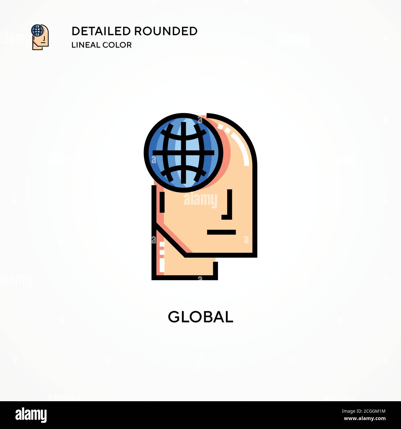 Global vector icon. Modern vector illustration concepts. Easy to edit and customize Stock Vector ...