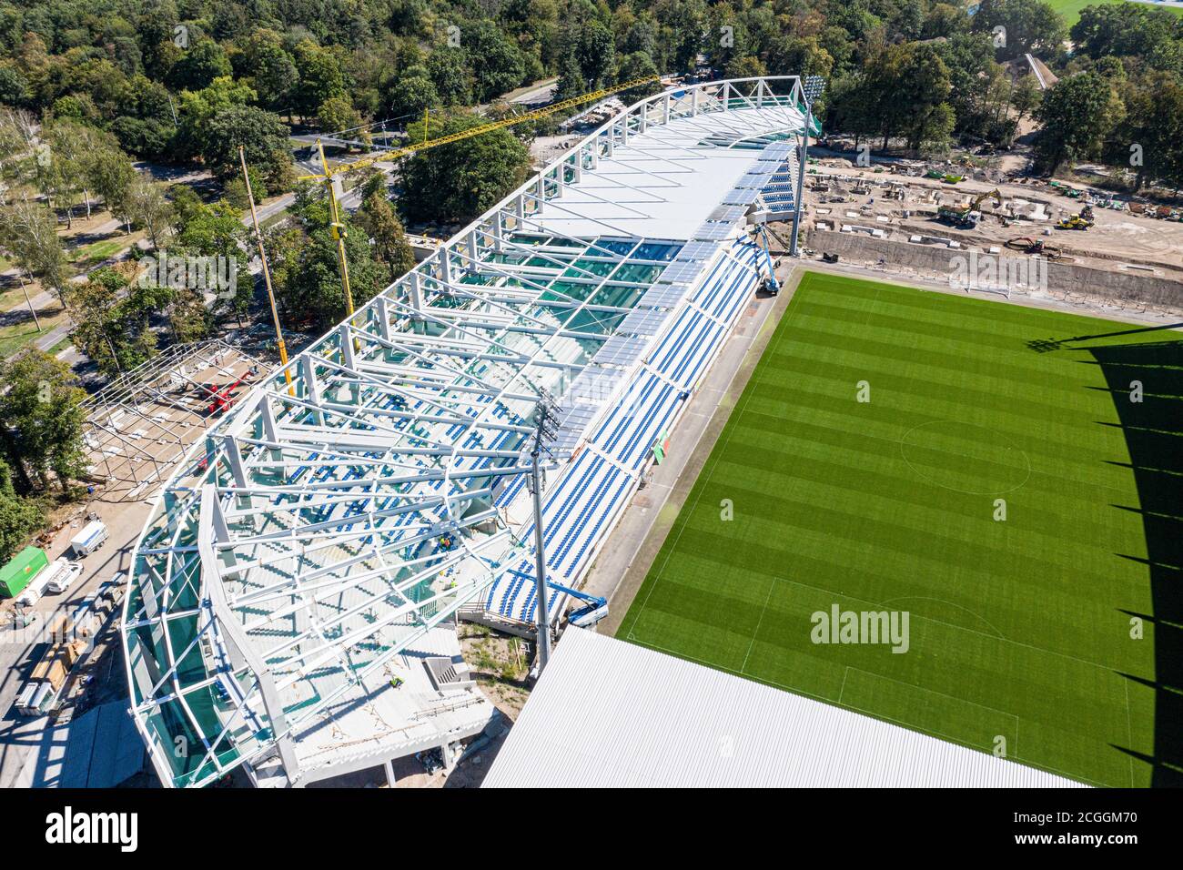 View of the roof and the roof construction of the versus straight ...