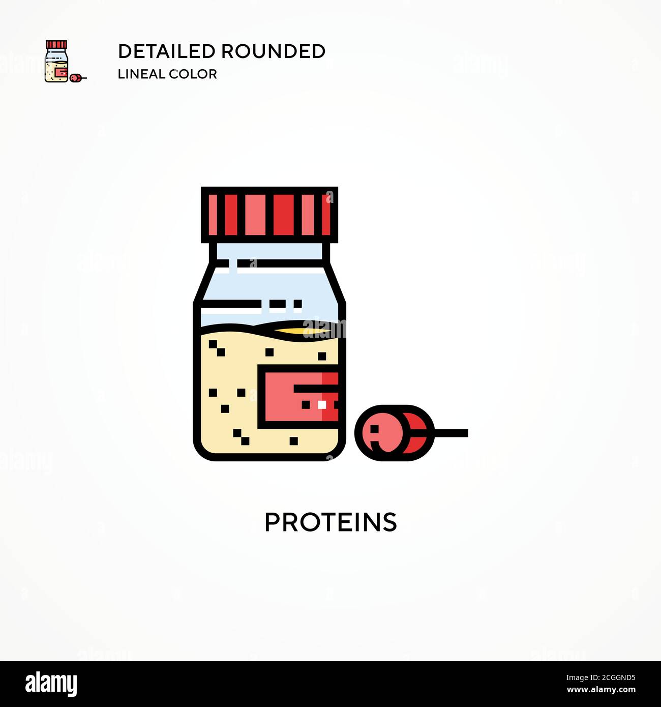 Proteins vector icon. Modern vector illustration concepts. Easy to edit ...