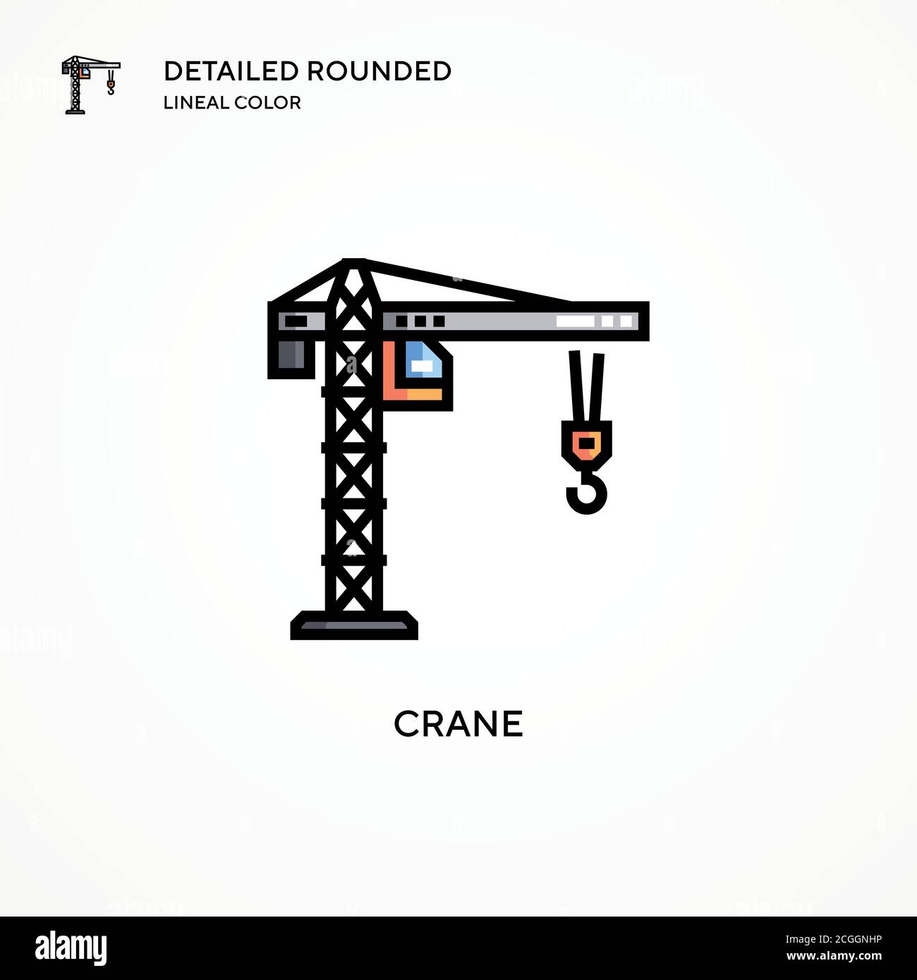 Crane vector icon. Modern vector illustration concepts. Easy to edit ...