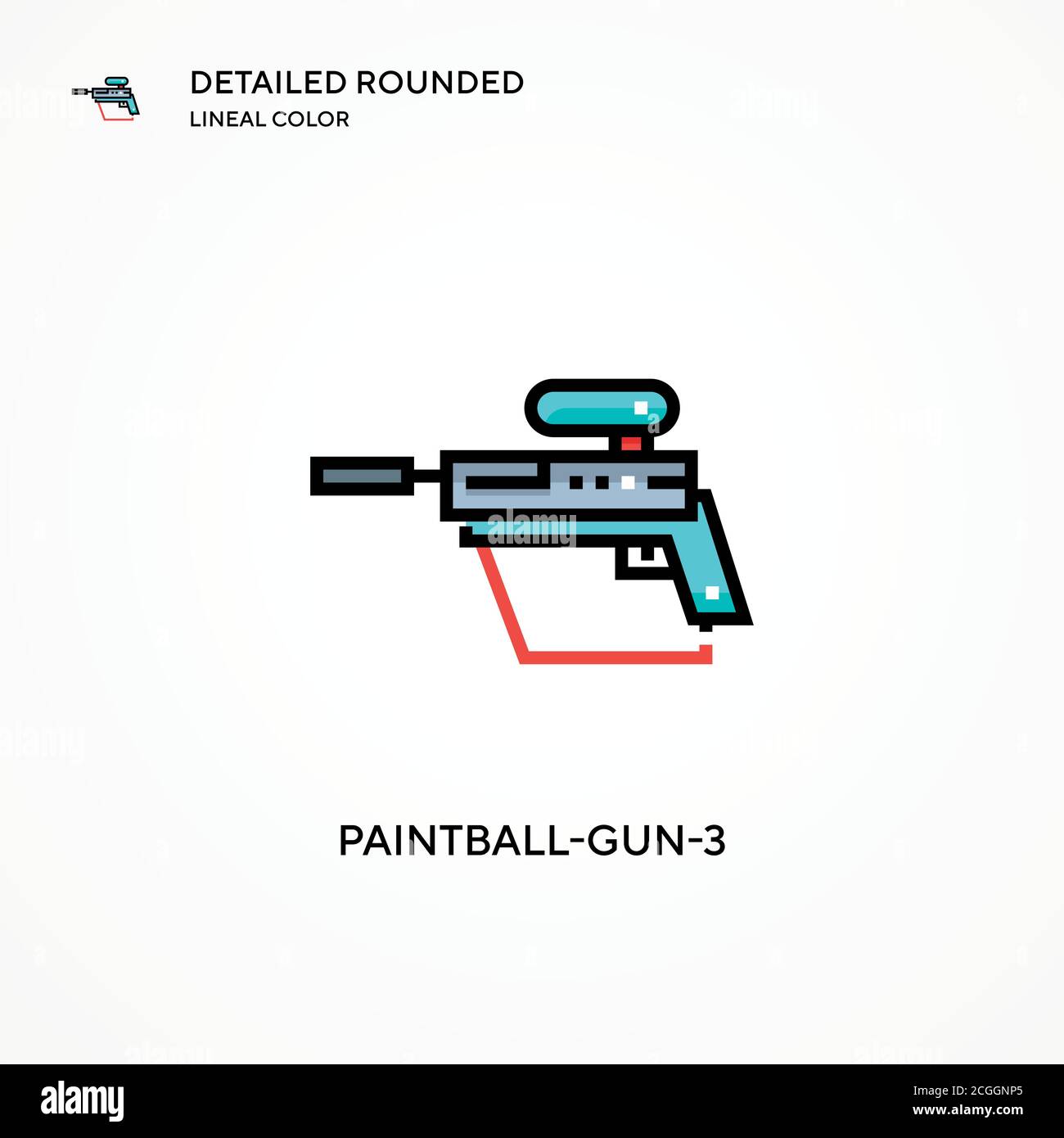 Paintball-gun-3 vector icon. Modern vector illustration concepts. Easy ...