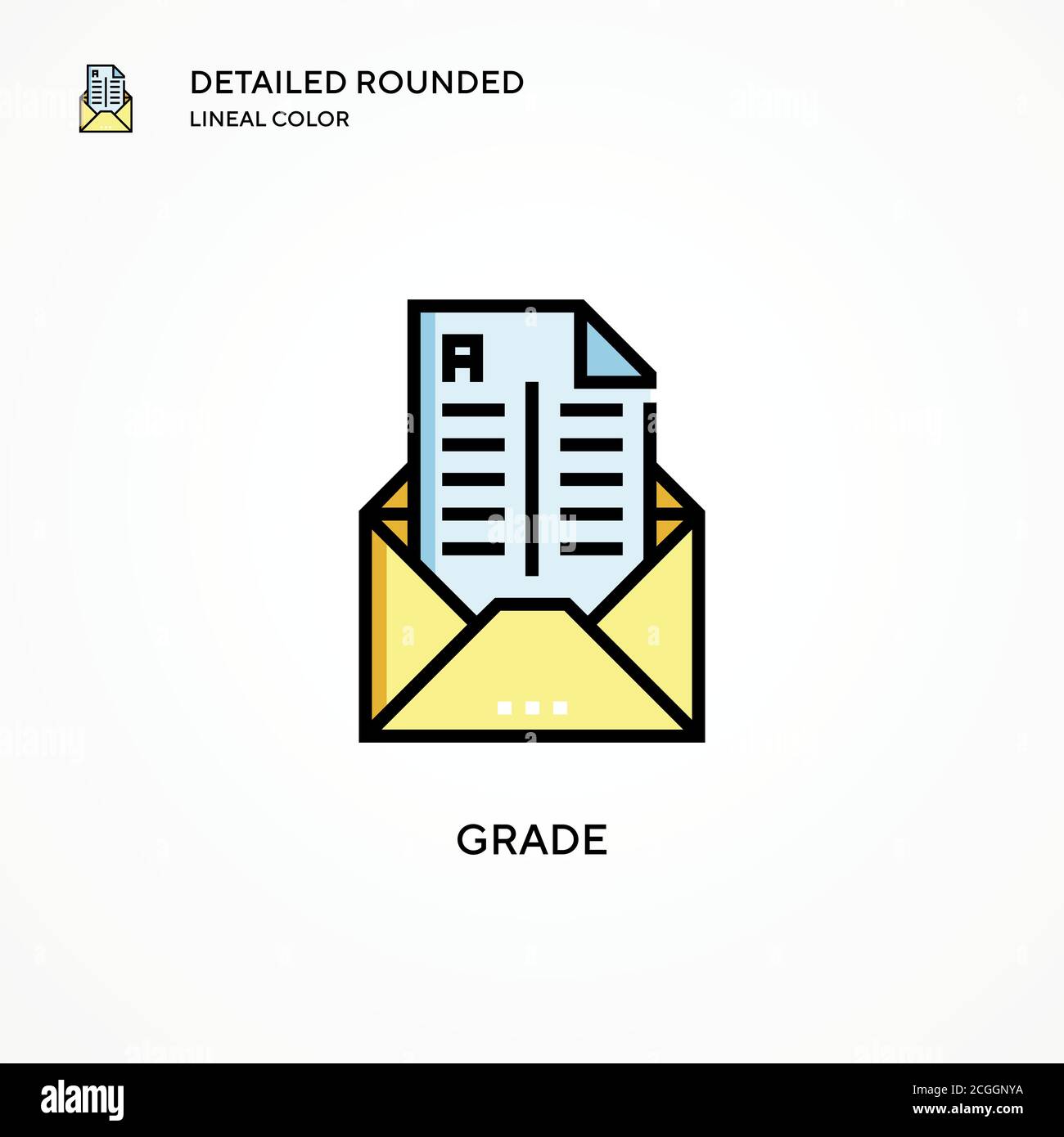 Grade vector icon. Modern vector illustration concepts. Easy to edit ...